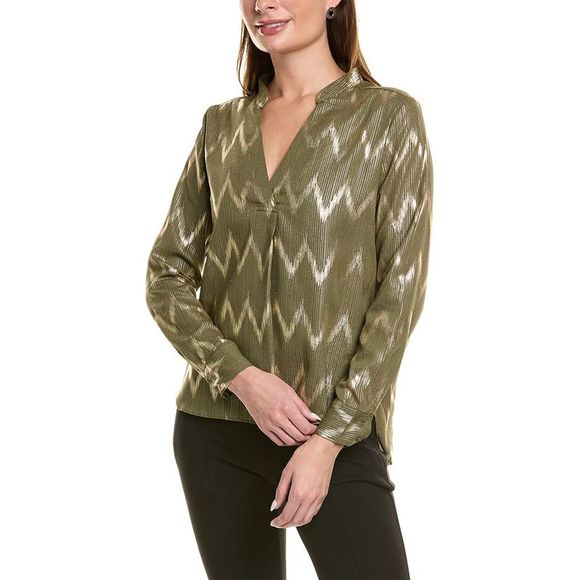 ANNA KAY | Tops | Anna Kay Metallic Linenblend Blouse | Poshmark